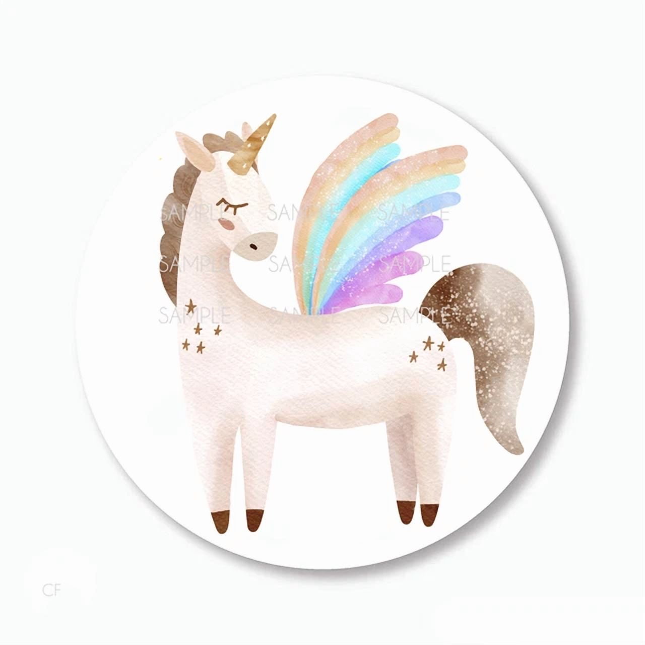 DOPASTICKER Fantasy Pegasus Horse Scrapbook Stickers Phone Decal Water ...