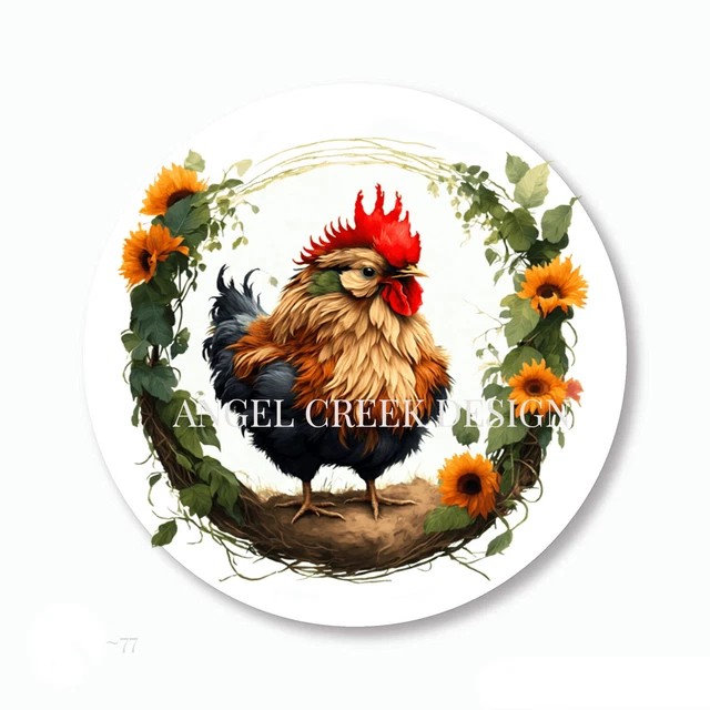 DOPASTICKER Farm Animal Chicken Hen Rooster Scrapbook Stickers Farm ...