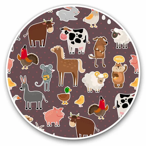 DOPASTICKER Farm Animals Farmer Cool Gift Decorative Laptop, Phone ...