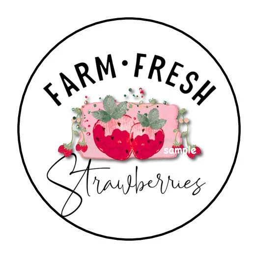 DOPASTICKER Farm Fresh Strawberries Stickers Strawberry Phone Decal ...