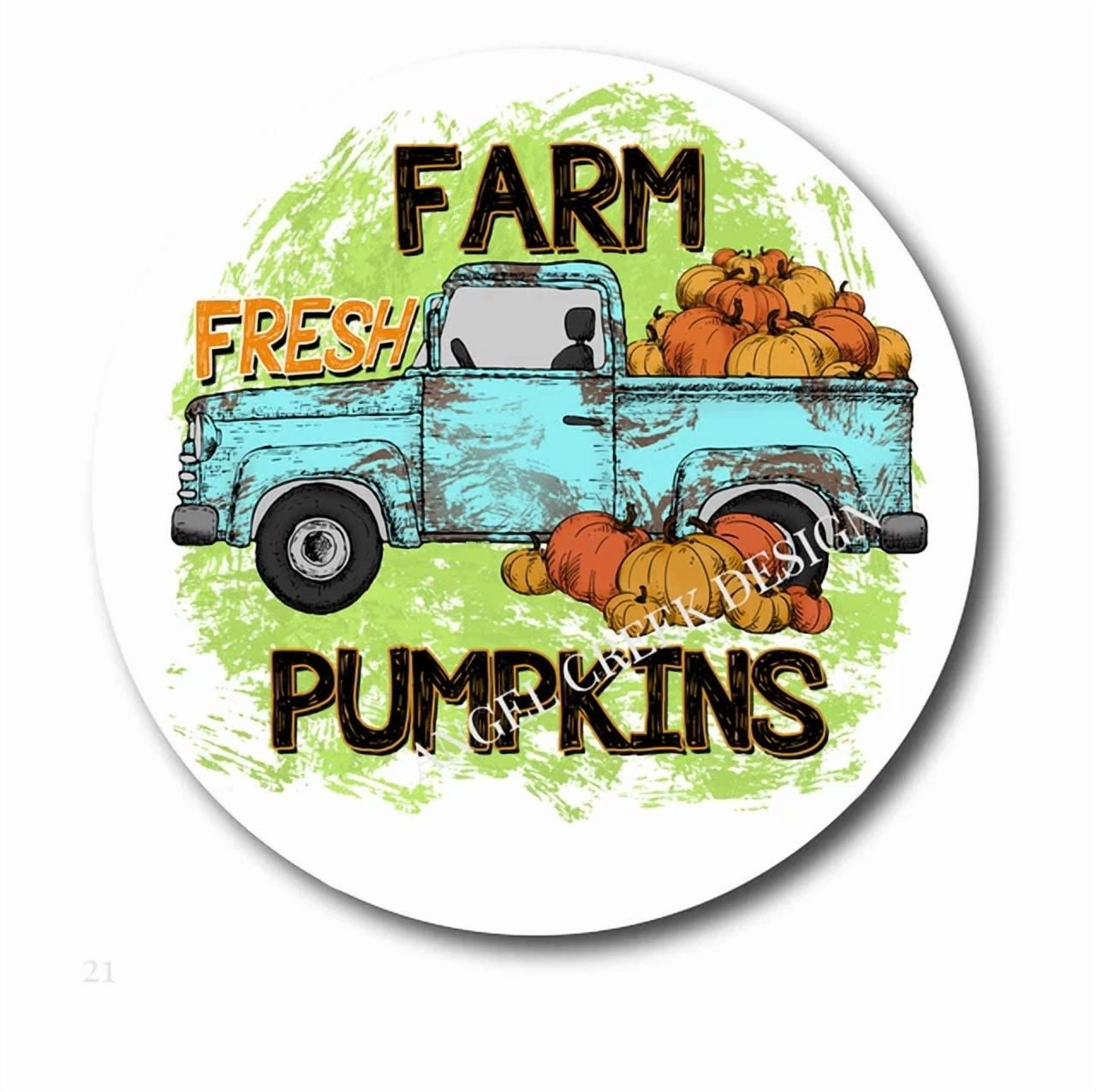 DOPASTICKER Farm Pumpkins Pickup Truck Scrapbook Stickers Phone Decal ...