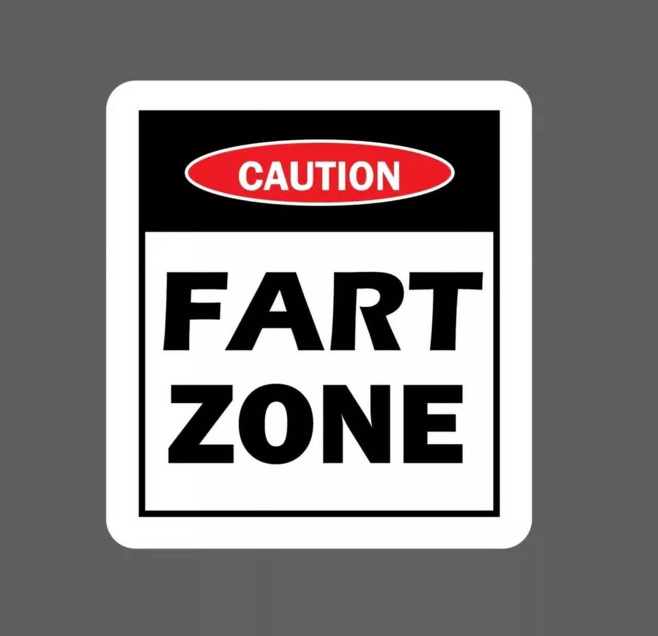 DOPASTICKER Fart Zone Caution Decorative Laptop, Phone Stickers ...