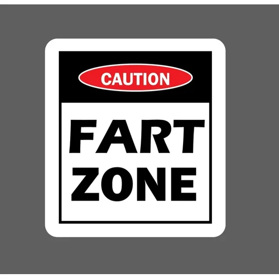 DOPASTICKER Fart Zone Sticker Caution Stink Warning Sticker Phone ...