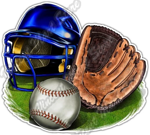 DOPASTICKER Fastpitch Equipment Baseball Glove Pitcher Car Sticker ...
