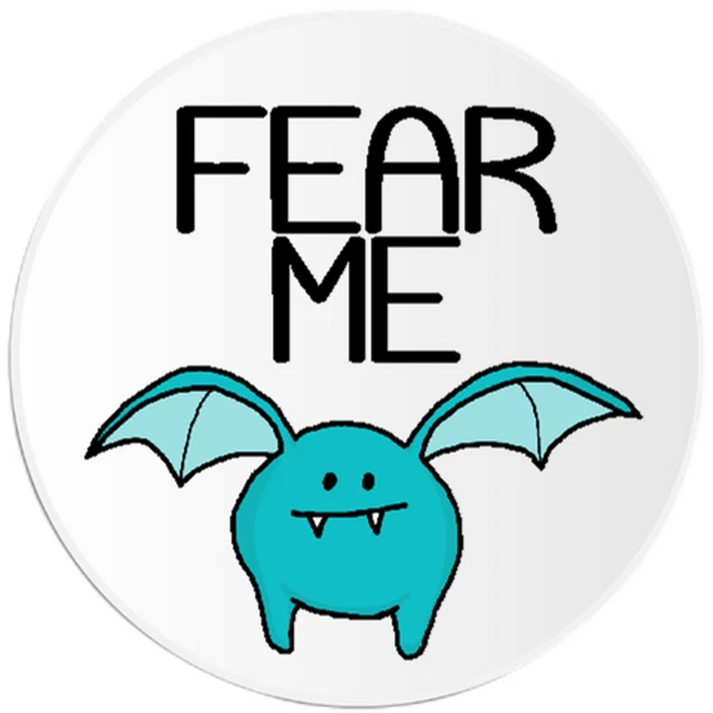 DOPASTICKER Fear Me, Cute Blue Monster Hal.Low.Een Phone Decal Water ...