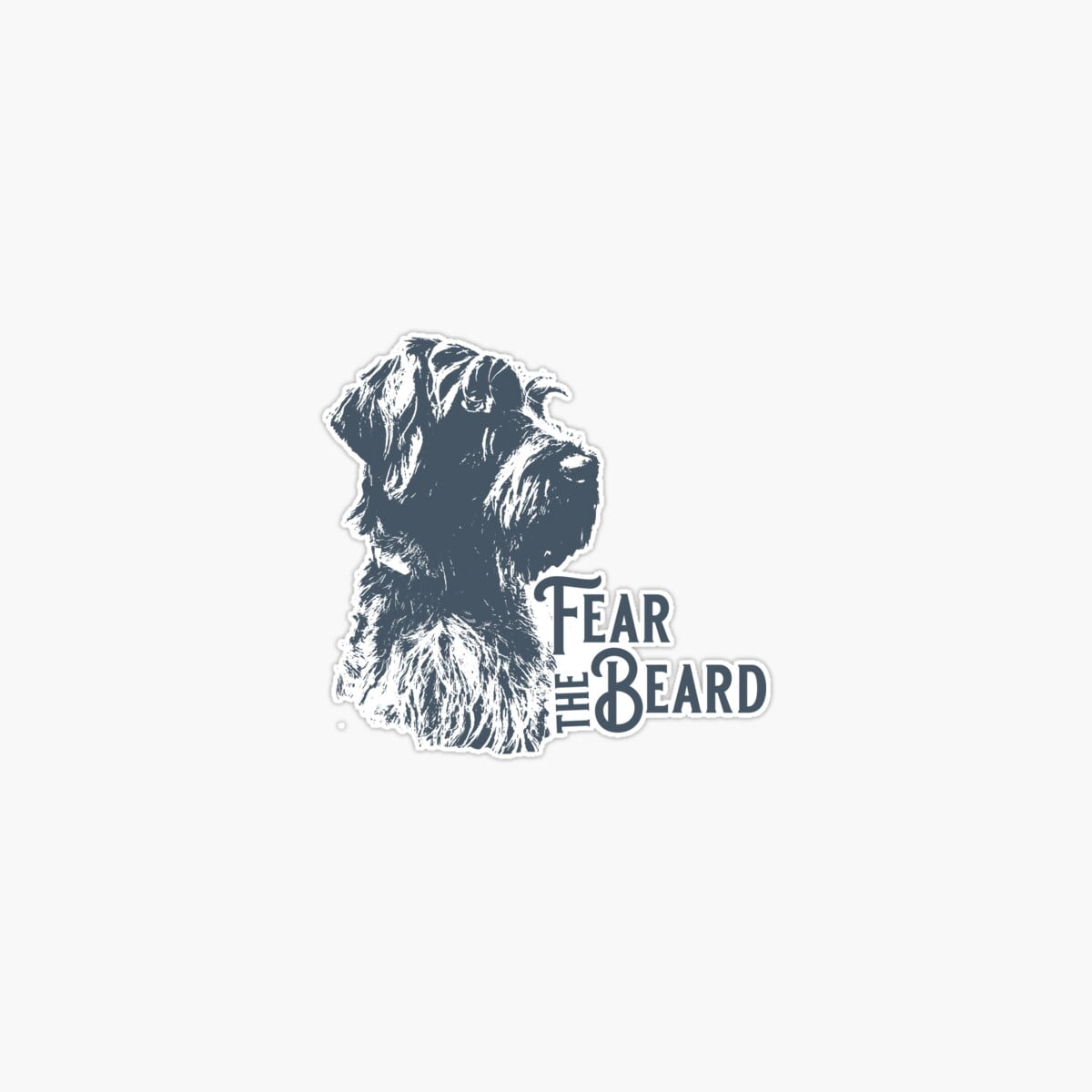 DOPASTICKER Fear The Beard Blue Sticker, Phone Sticker Car Stickers ...