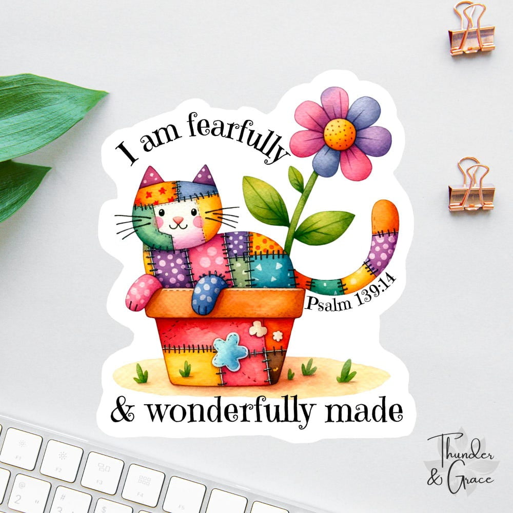 DOPASTICKER Fearfully And Wonderfully Made Sticker, Affirmation Sticker ...