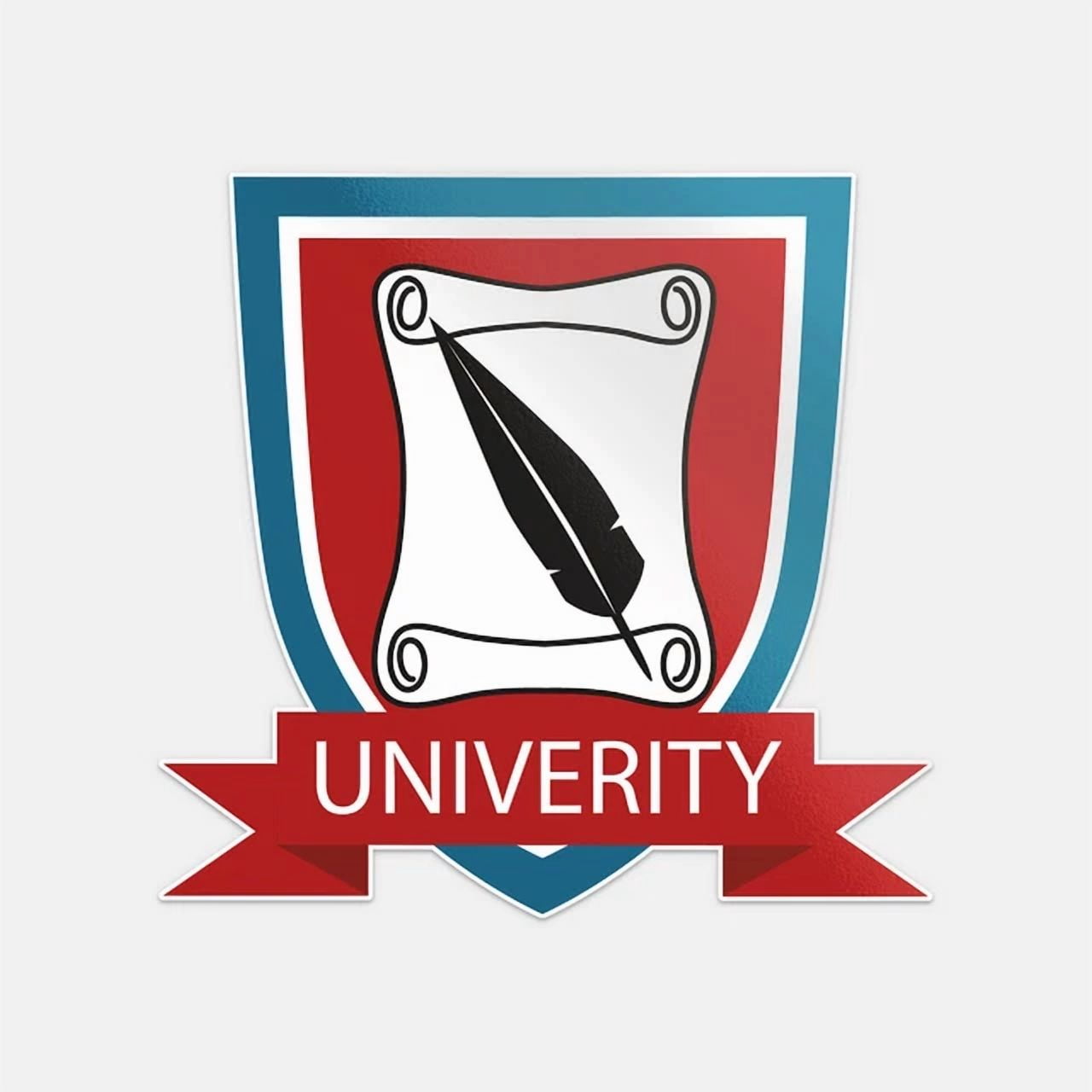 DOPASTICKER Feather University Sticker Decal Phone Decal Water Bottle ...