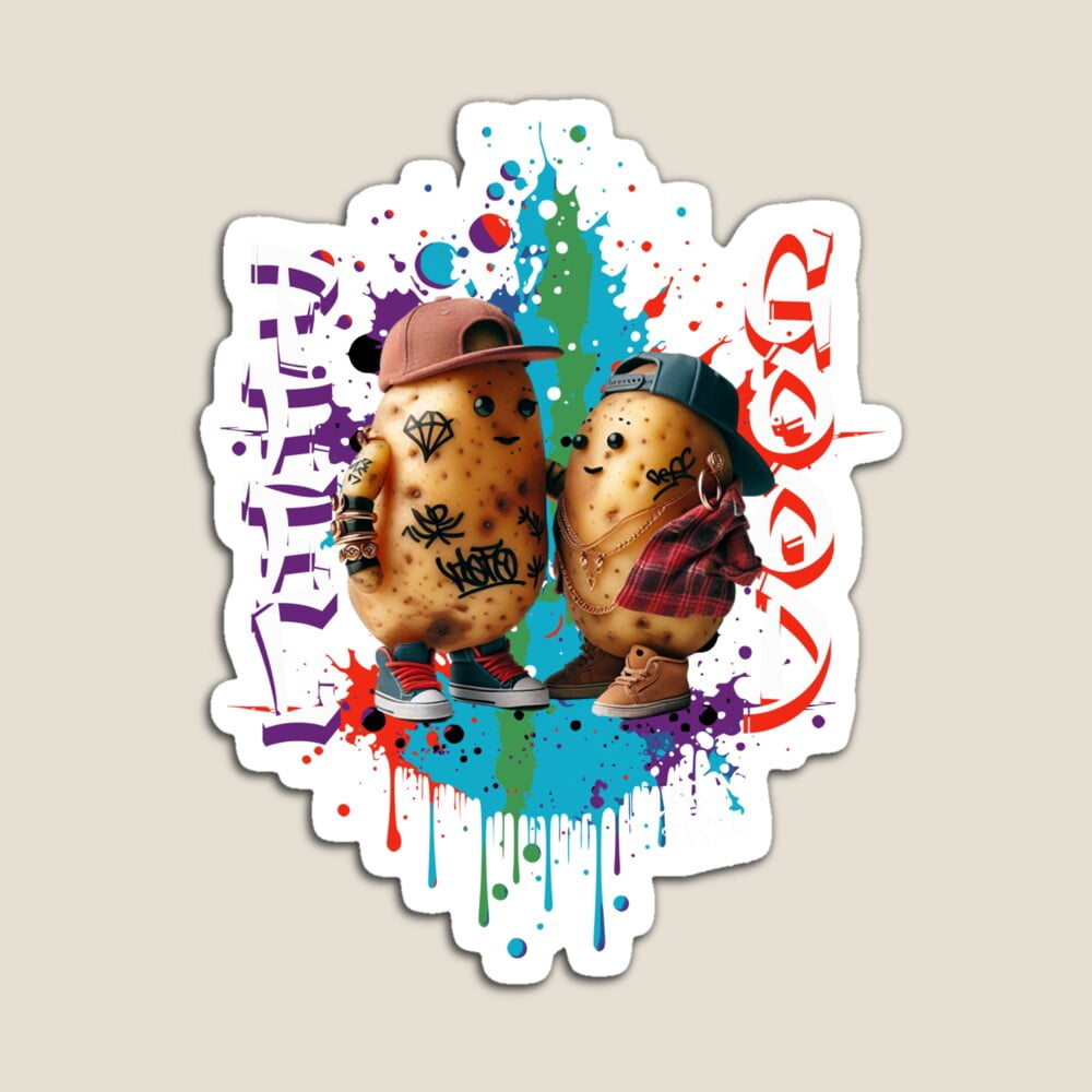 DOPASTICKER Feel Good - Potato King - Potato Er - Potato Life Sticker ...