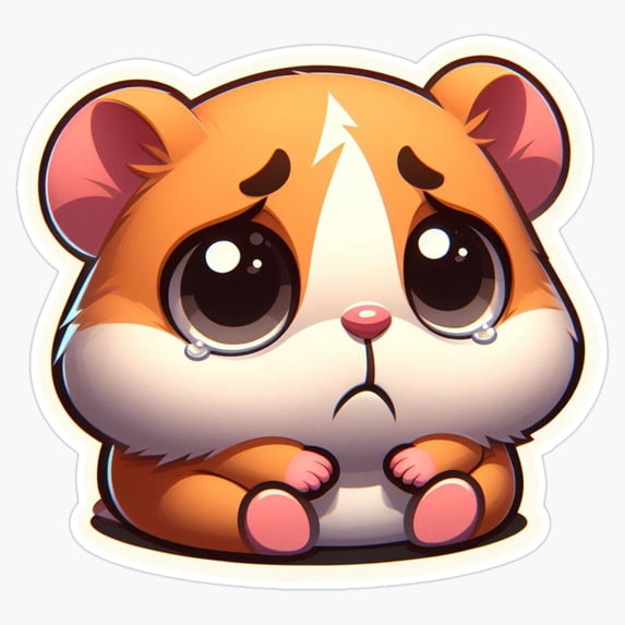 DOPASTICKER Feeling Blue? These Sad Hamster s Are The Perfect Pick-Me ...