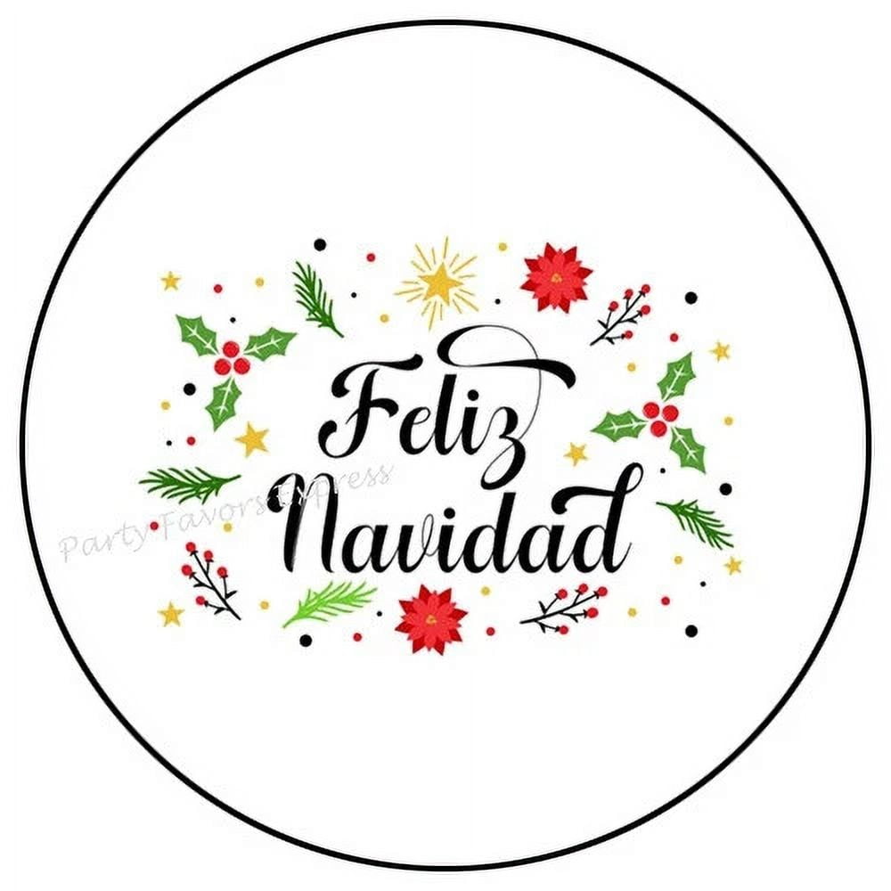 DOPASTICKER Feliz Navidad Noel Favors Stickers Phone Decal Water Bottle ...