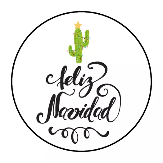 DOPASTICKER Feliz Navidad Stickers Favors Cactus Phone Decal Water ...
