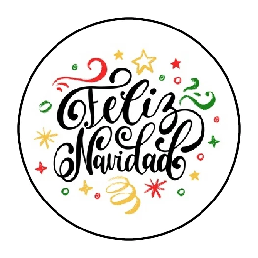 DOPASTICKER Feliz Navidad Stickers Favors Phone Decal Water Bottle ...