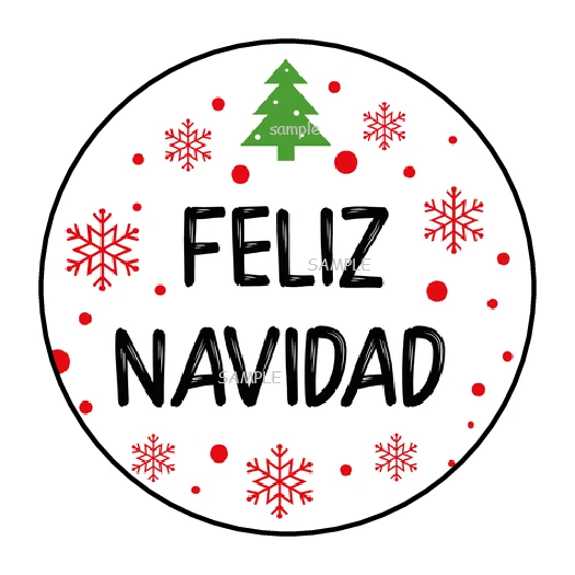 DOPASTICKER Feliz Navidad Stickers Snowflakes Phone Decal Water Bottle ...