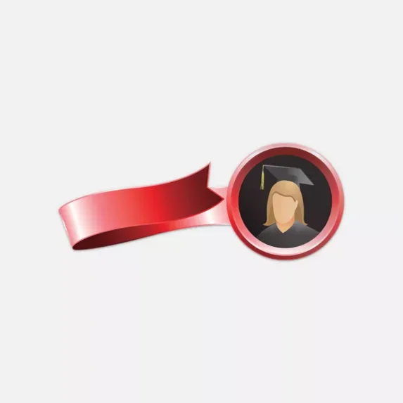 DOPASTICKER Female Graduate Ribbon Education Sticker Decal Phone Decal ...