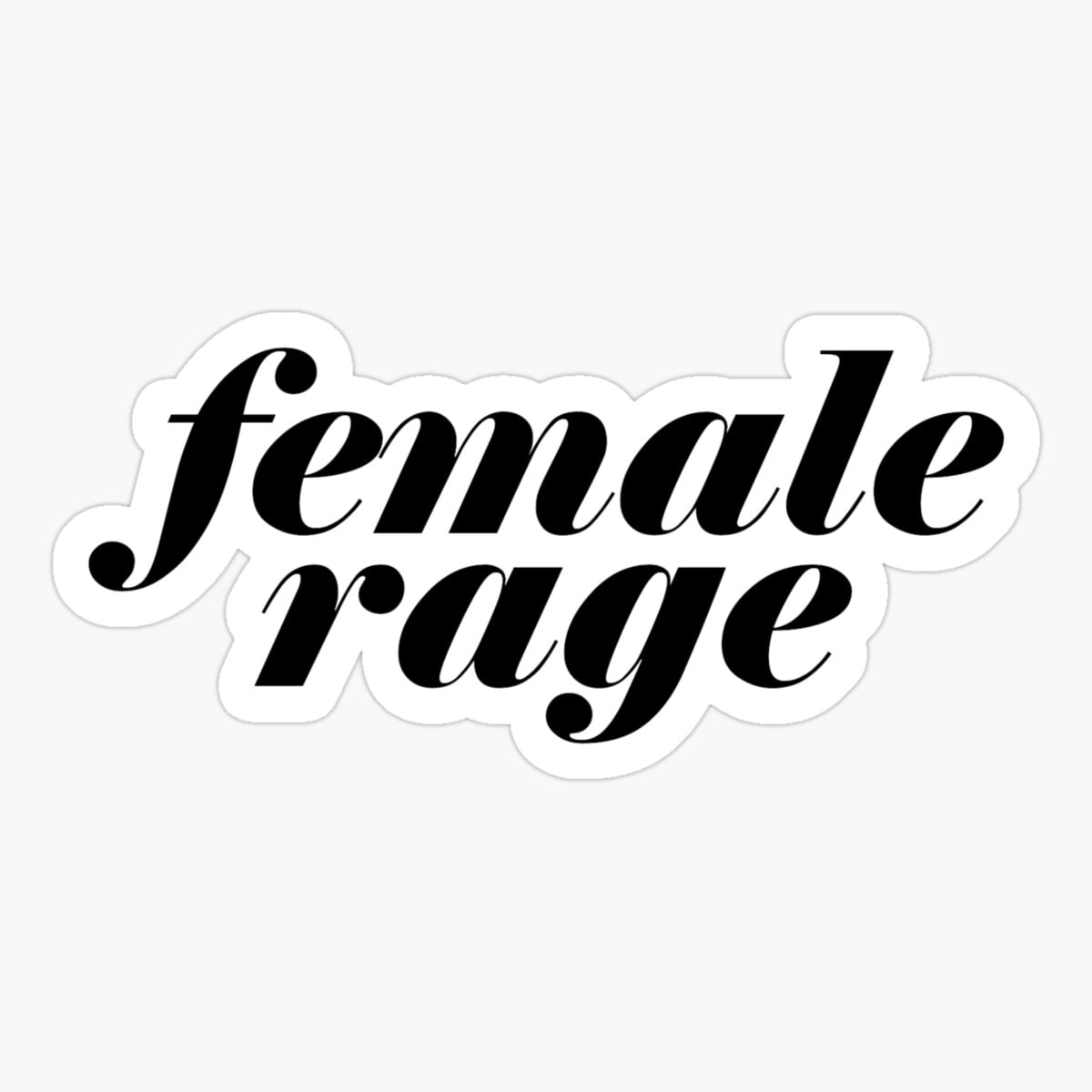 DOPASTICKER Female Rage Sticker, Phone Sticker Water Bottle Sticker Car ...