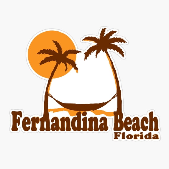 DOPASTICKER Fernandina Beach. Sticker, Phone Sticker Water Bottle ...