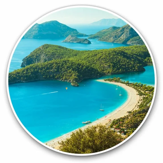 DOPASTICKER Fethiye Turkey Beach Sea Cool Gift Decorative Laptop, Phone ...
