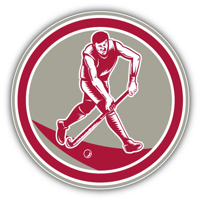 DOPASTICKER Field Hockey Player Label Sticker Decal Phone Decal Water ...