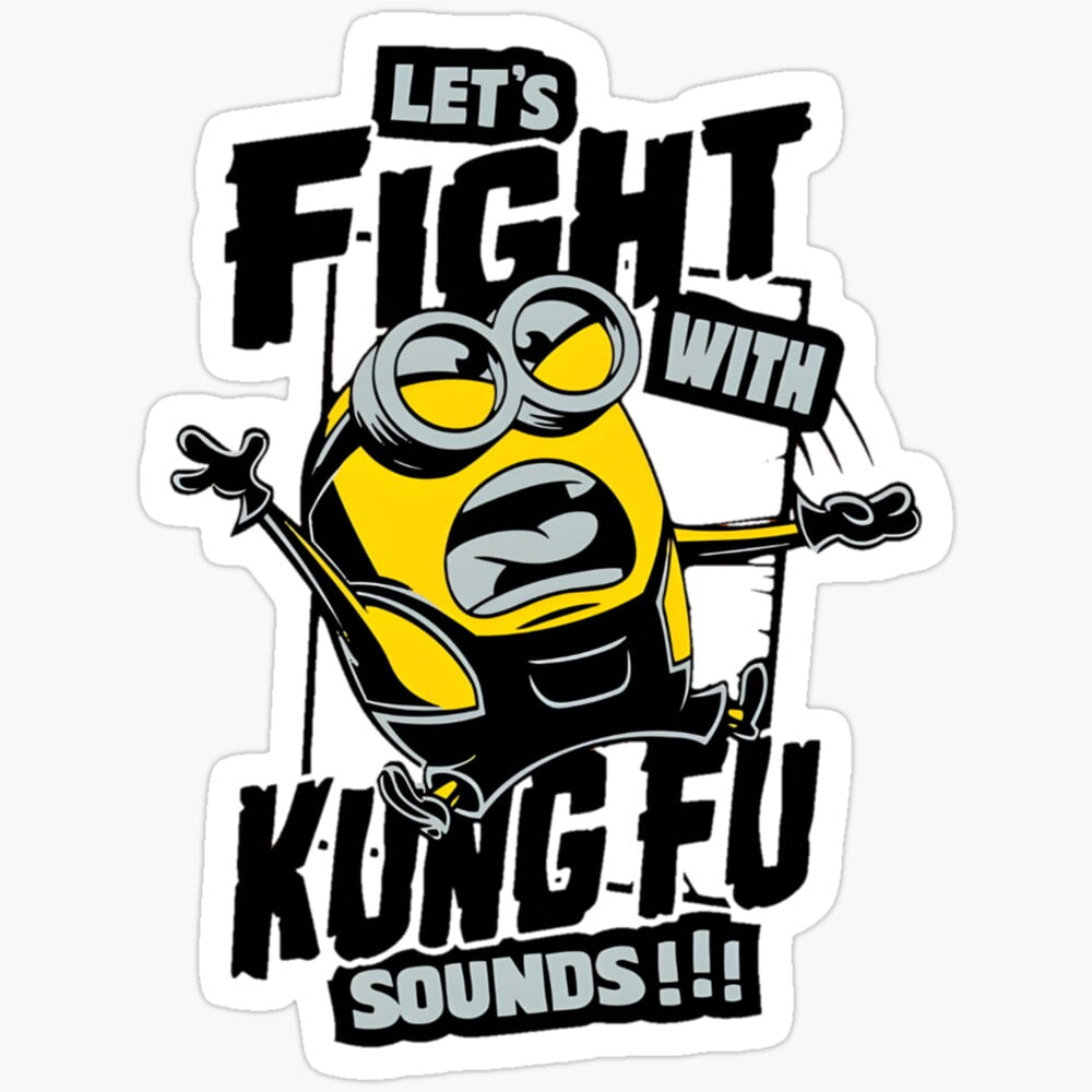 DOPASTICKER Fight Kung Fu Sticker Phone Sticker, Latop Sticker, Lover ...