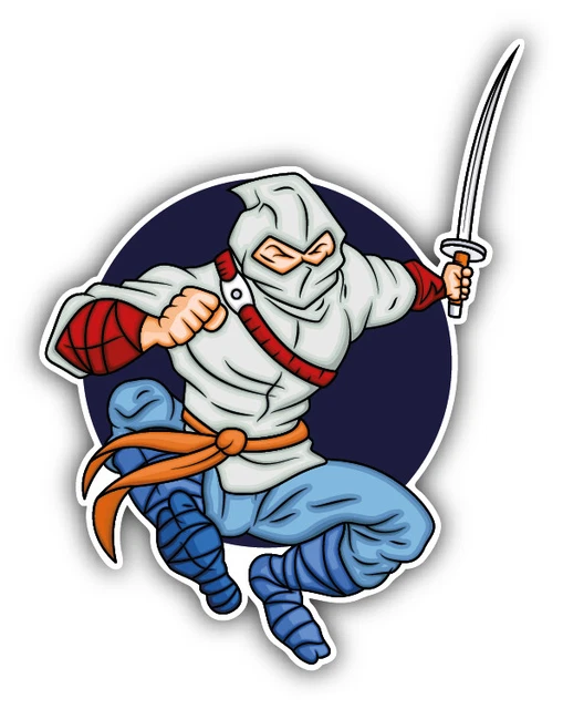 DOPASTICKER Fighting Ninja Sticker Decal Phone Decal Water Bottle ...