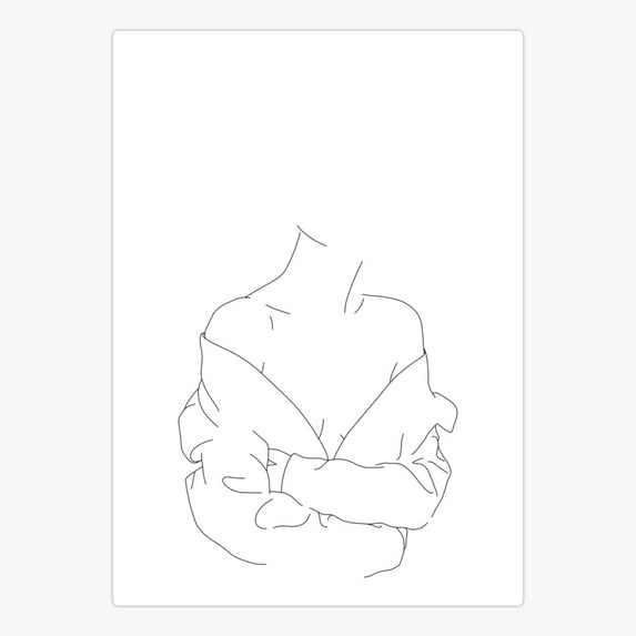 DOPASTICKER Figure Illustration Line Drawing - Honey Sticker, Phone ...