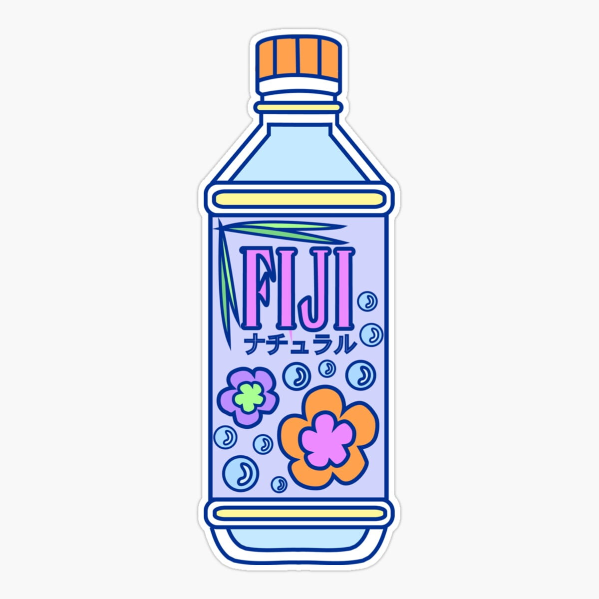 DOPASTICKER Fiji Water Bottle! Sticker, Phone Sticker Car Stickers ...