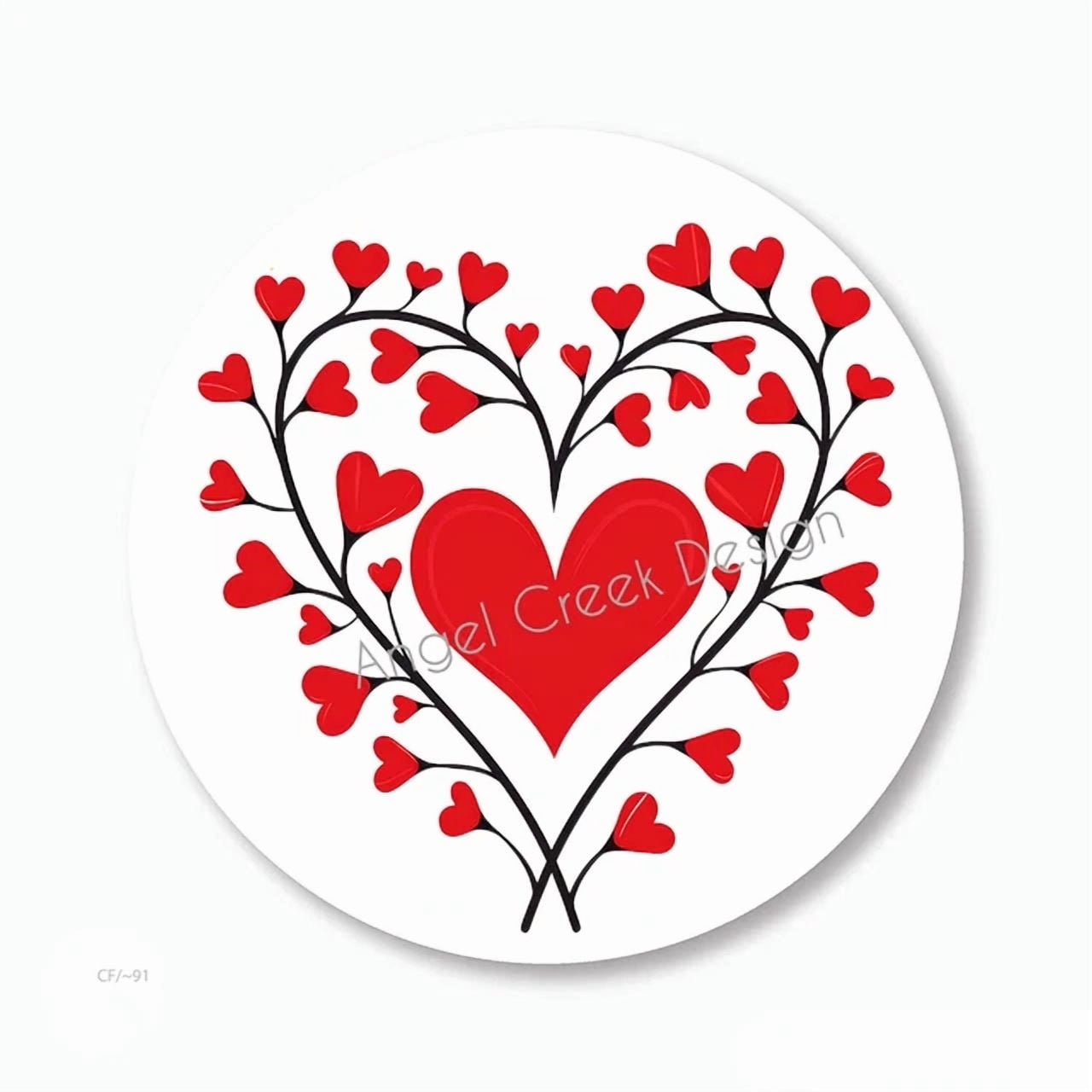 DOPASTICKER Filigree Red Hearts Scrapbook Stickers Heart Phone Decal ...
