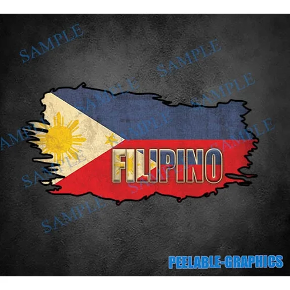 DOPASTICKER Filipino Philippine Flag Philippines Sticker Pinoy Sticker ...
