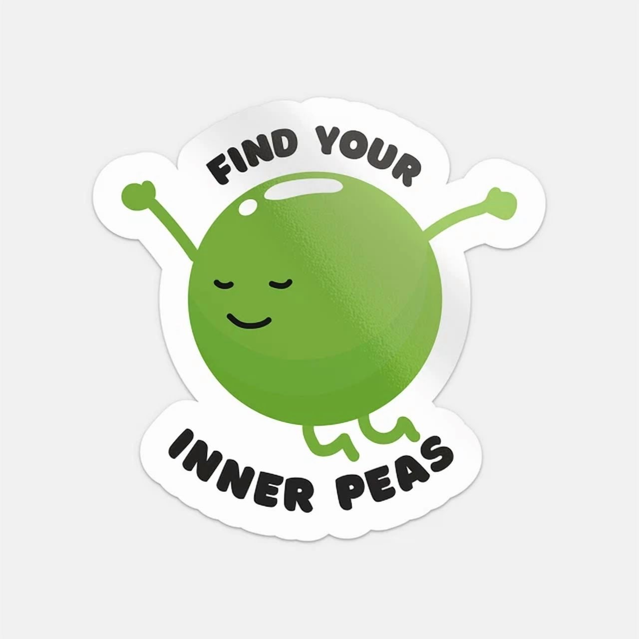 DOPASTICKER Find Your Inner Peas Sticker Decal Phone Decal Water Bottle ...