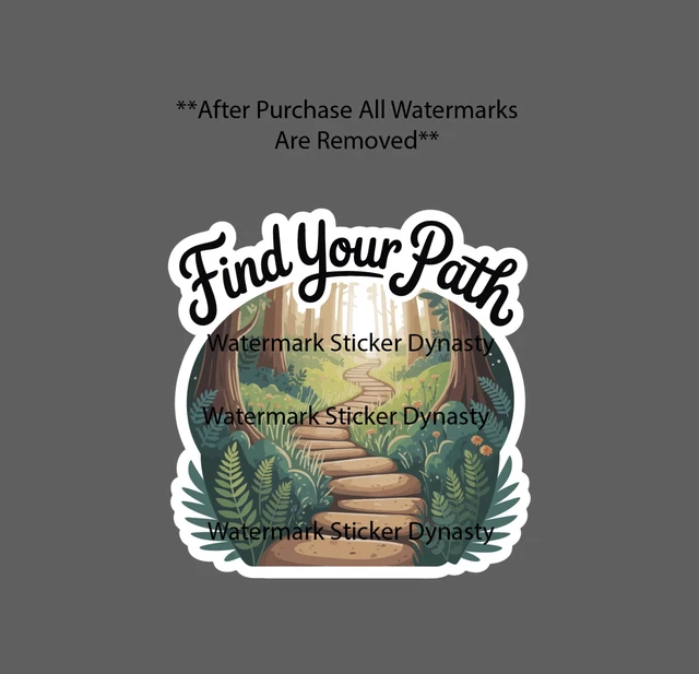DOPASTICKER Find Your Path Sticker Nature Travel Quote Sticker Phone ...