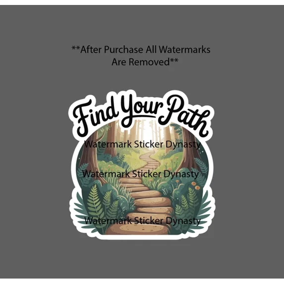 DOPASTICKER Find Your Path Sticker Nature Travel Quote Sticker Phone ...