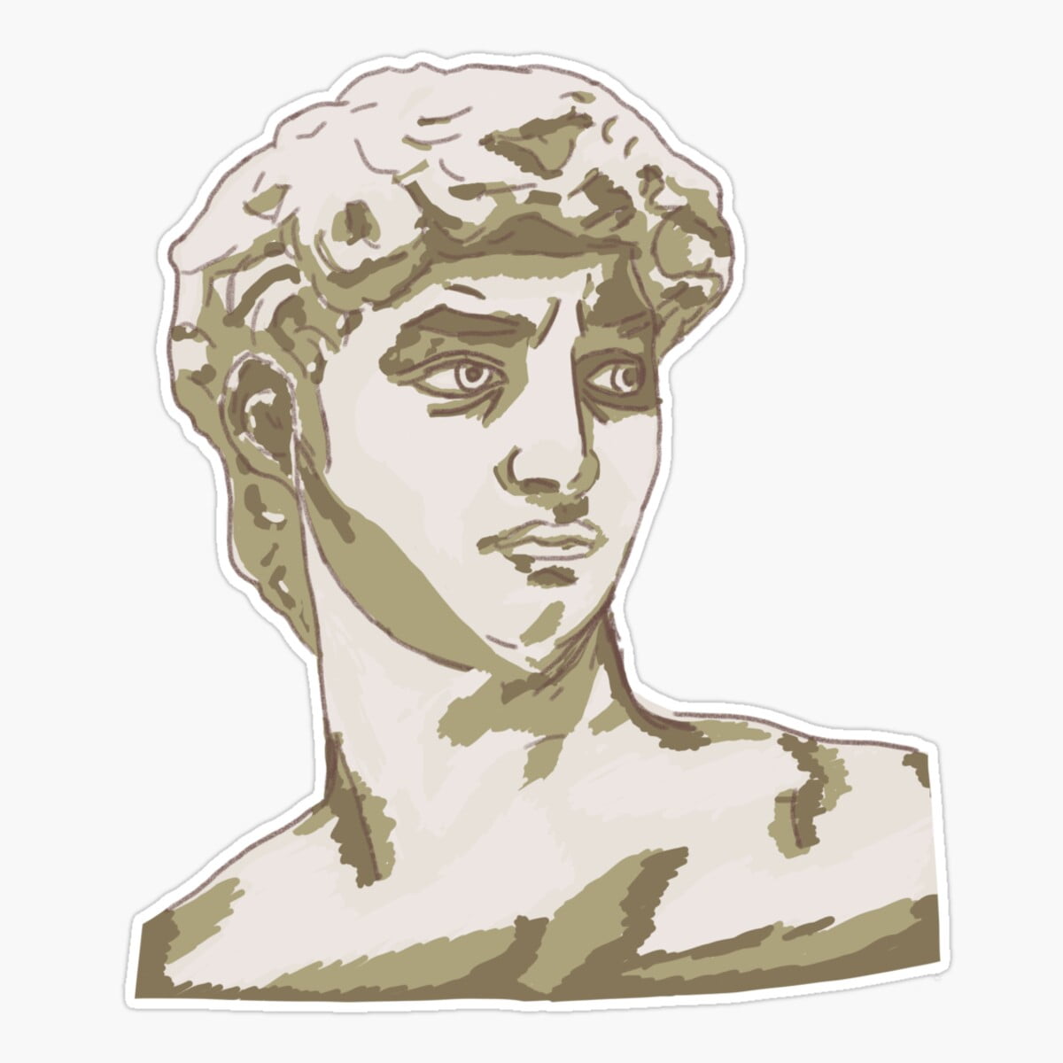 DOPASTICKER Fine Art Sketch Sticker, Phone Sticker Water Bottle Sticker ...