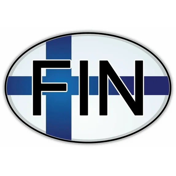 DOPASTICKER Finland Country Code Sign Car Window Sticker Decal Phone ...