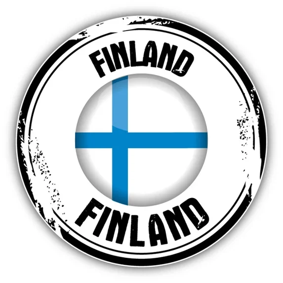 DOPASTICKER Finland Flag Grunge Label Sticker Decal Phone Decal Water ...