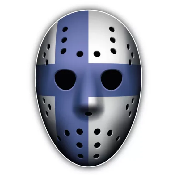 DOPASTICKER Finland Flag Ice Hockey Goalie Mask Car Sticker Phone Decal ...
