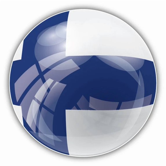 DOPASTICKER Finland Flag Sticker Decal Phone Decal Water Bottle ...