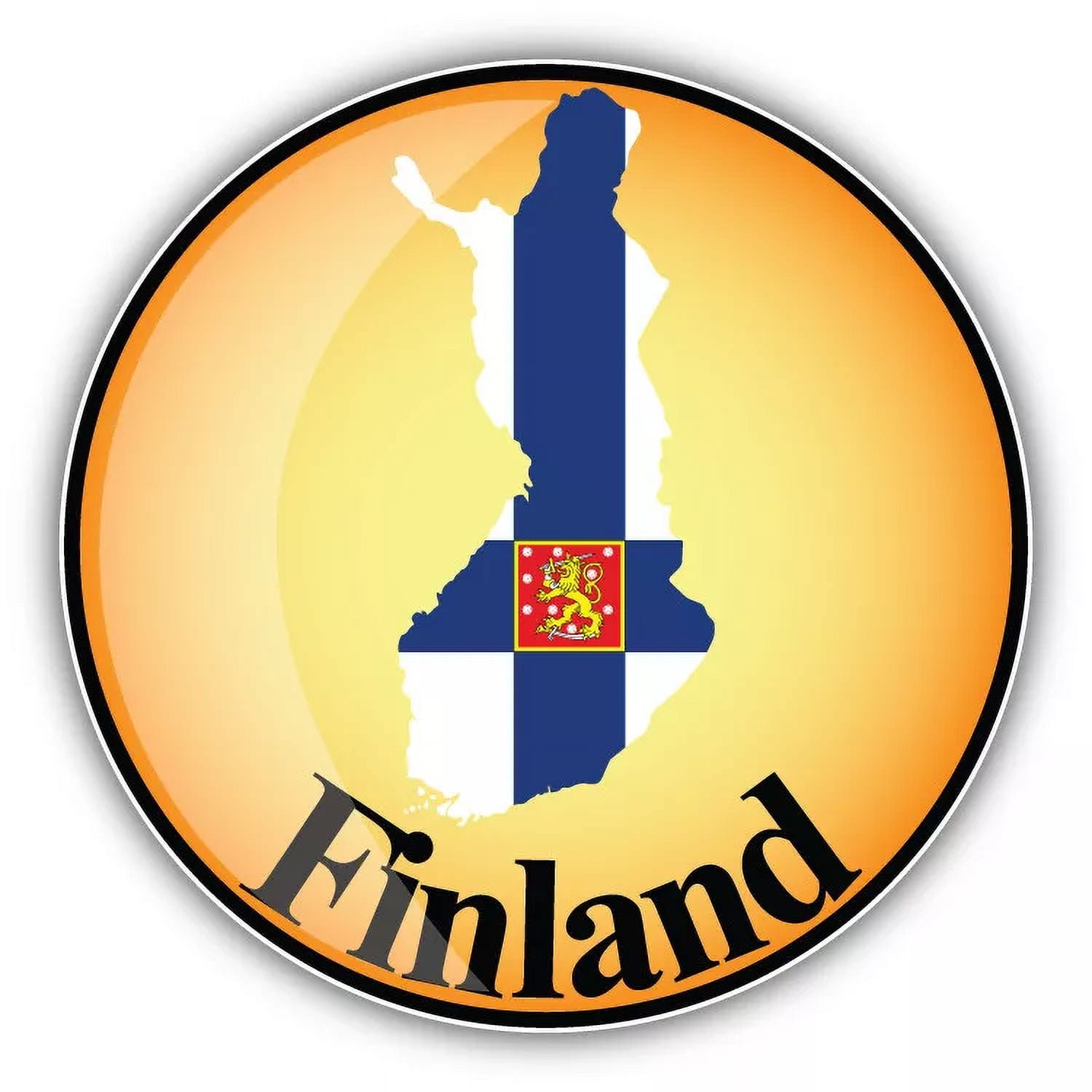 DOPASTICKER Finland Map Flag Label Car Bumper Sticker Decal Gift You ...