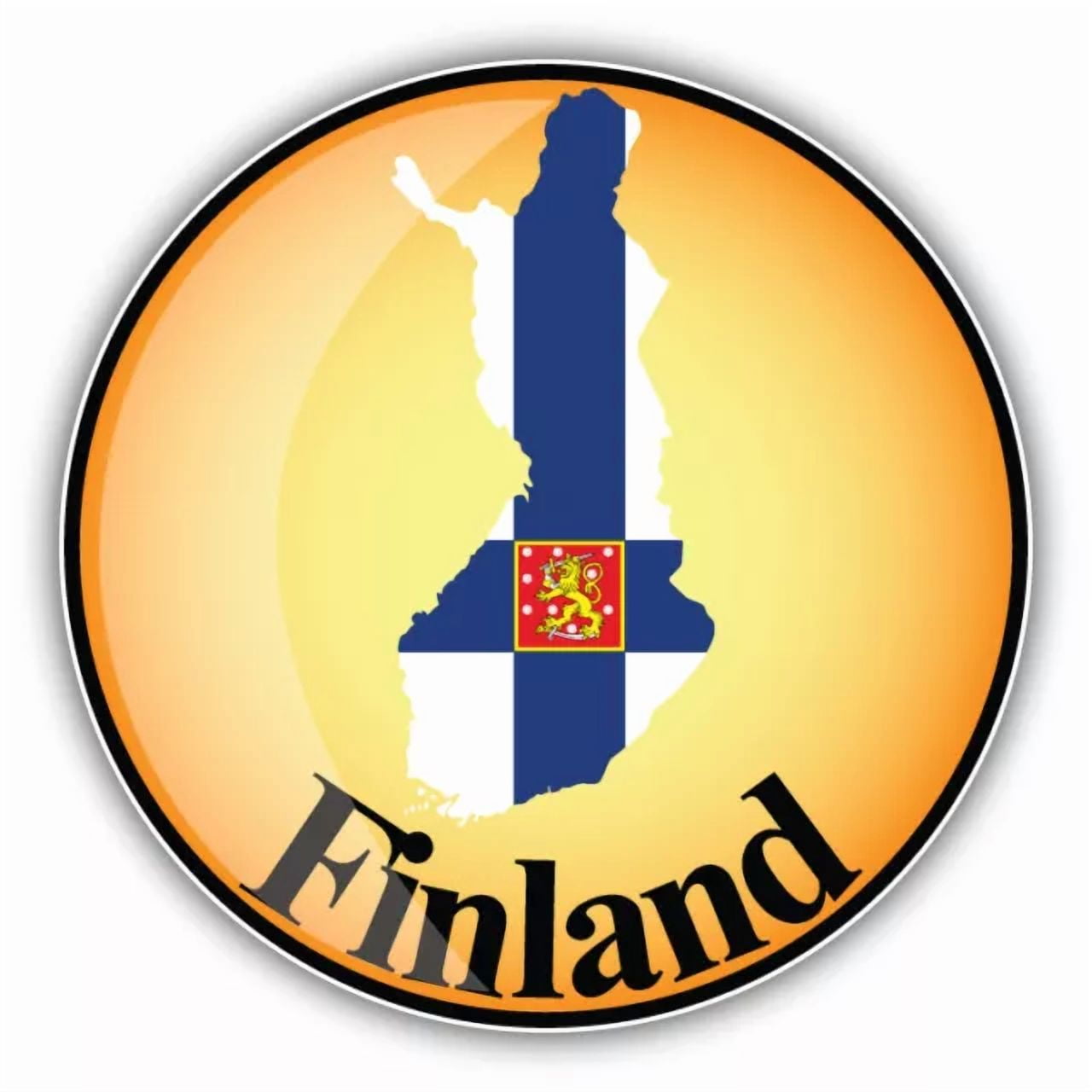 DOPASTICKER Finland Map Flag Sticker Decal Phone Decal Water Bottle ...
