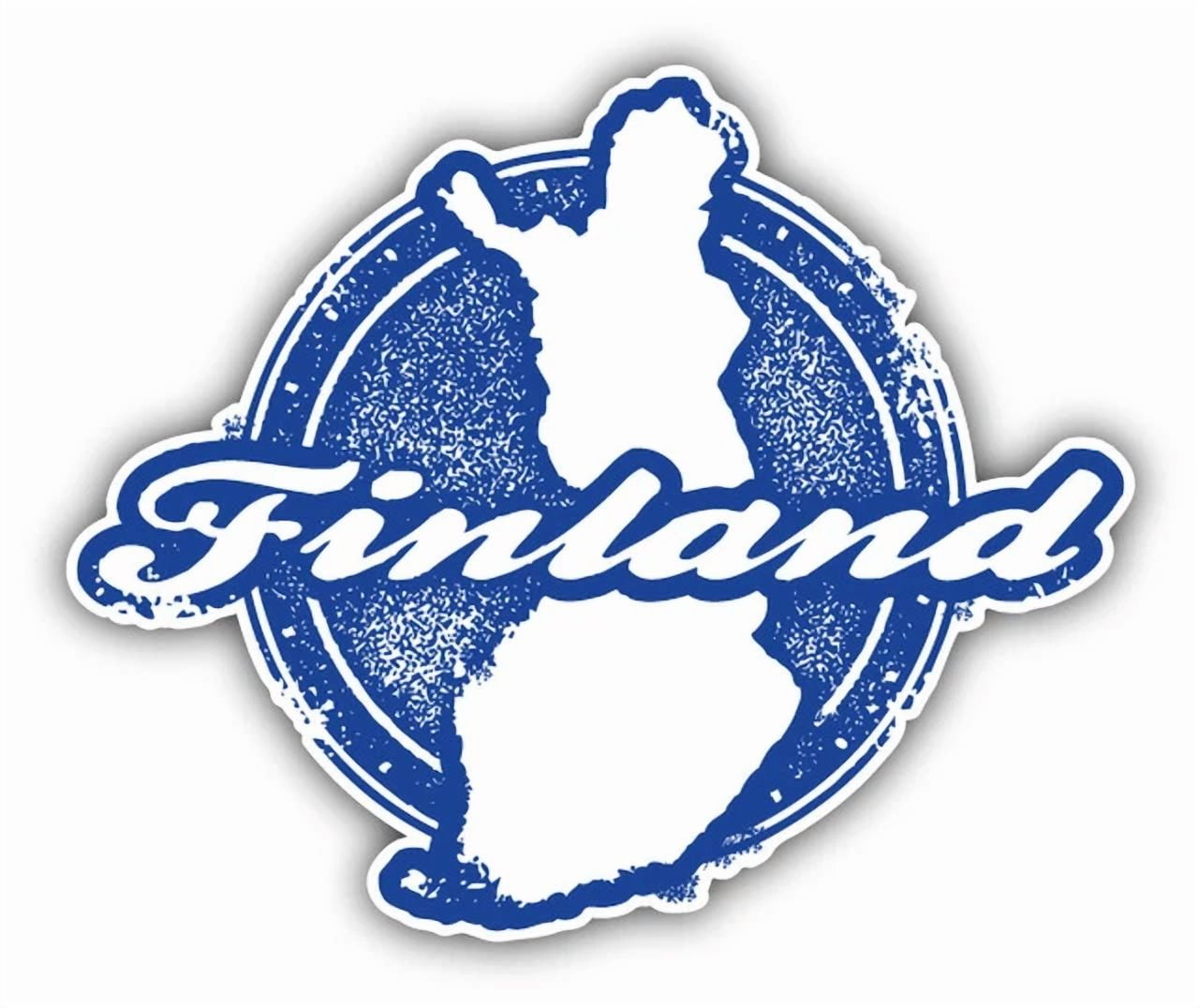 DOPASTICKER Finland Map Grunge Sticker Decal Phone Decal Water Bottle ...
