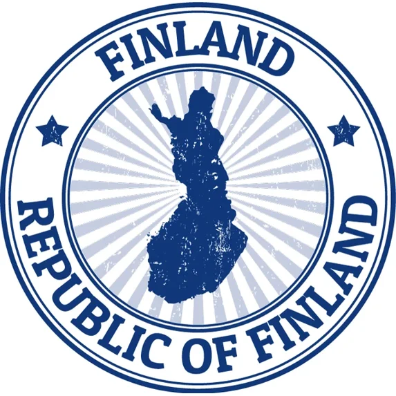 DOPASTICKER Finland Round Sticker Decal Phone Decal Water Bottle ...