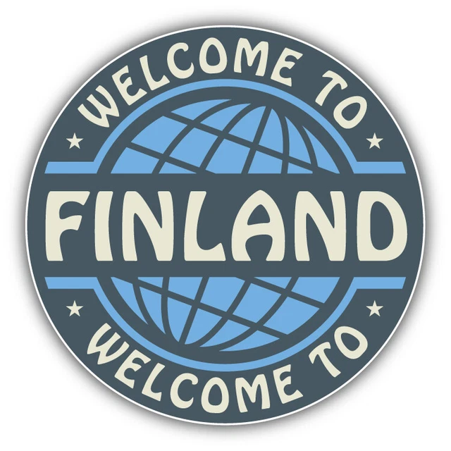 DOPASTICKER Finland Welcome Label Sticker Decal Phone Decal Water ...
