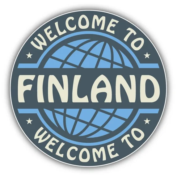 DOPASTICKER Finland Welcome Label Sticker Decal Phone Decal Water ...