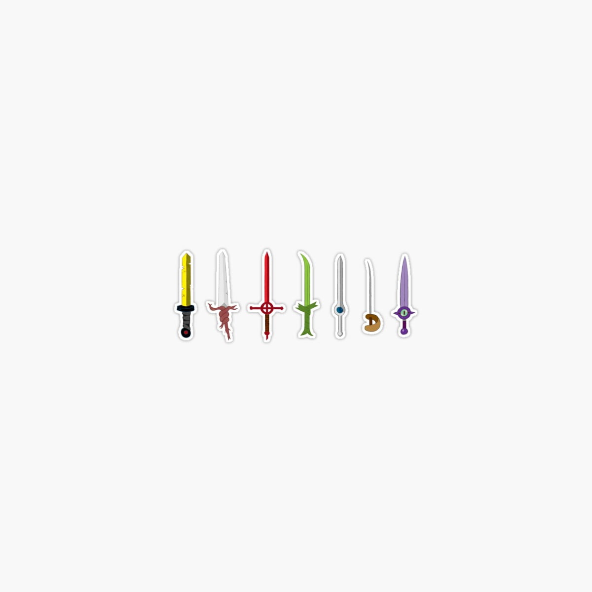 DOPASTICKER Finn'S Swords Sticker, Phone Sticker Car Stickers, Birthday ...
