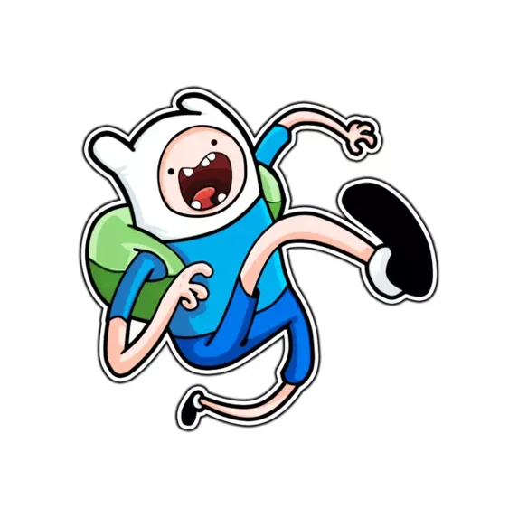 DOPASTICKER Finn The Human Decorative Laptop, Phone Stickers ...