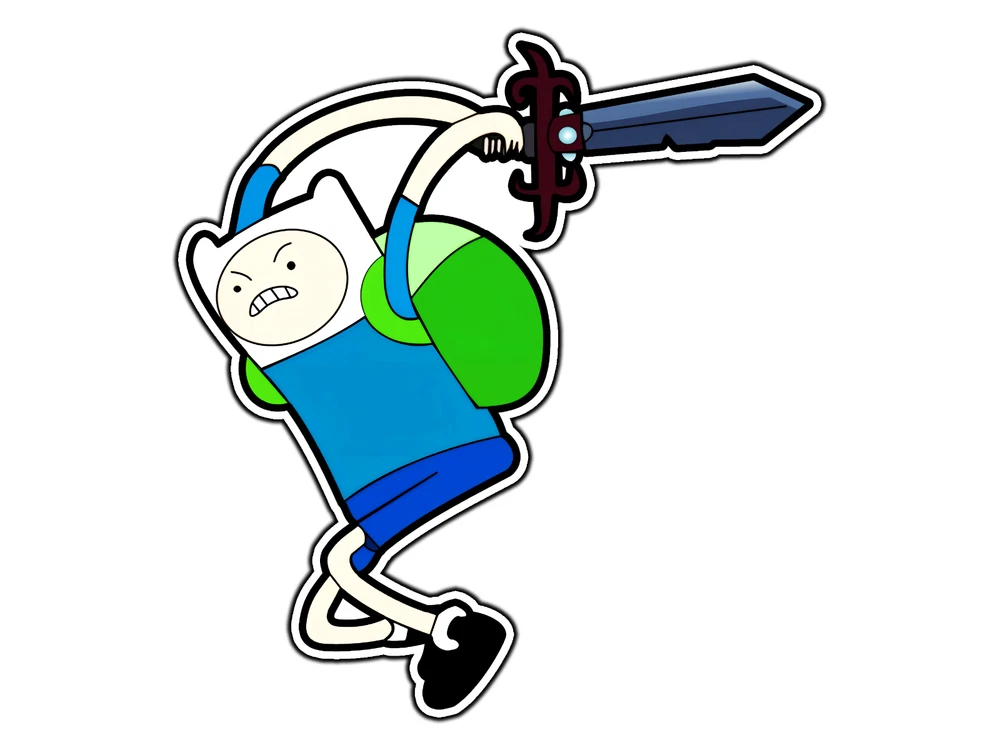 DOPASTICKER Finn The Human With Sword Sticker Decal Phone Decal Water ...