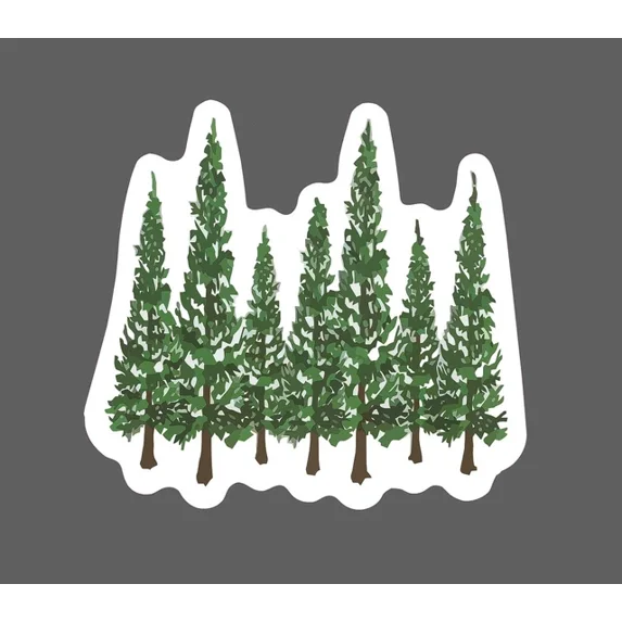 DOPASTICKER Fir Trees Sticker Forest Seasons Sticker Phone Sticker ...