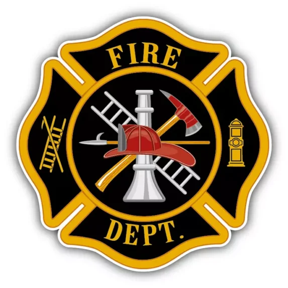 DOPASTICKER Fire Departament Maltese Cross Sticker Decal Phone Decal ...