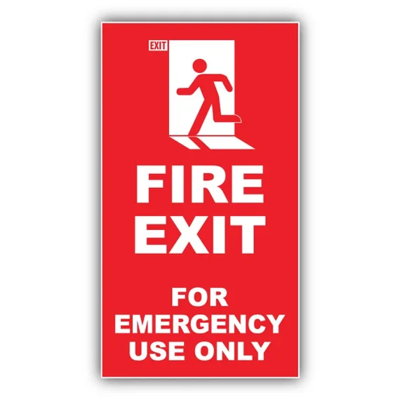 DOPASTICKER Fire Exit Sign Sticker Decal Phone Decal Water Bottle ...