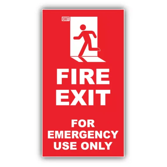DOPASTICKER Fire Exit Sign Sticker Decal Phone Decal Water Bottle ...